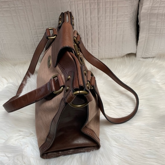 Fossil | Bags | Fossil Vintage Brown Leather Satchel | Poshmark